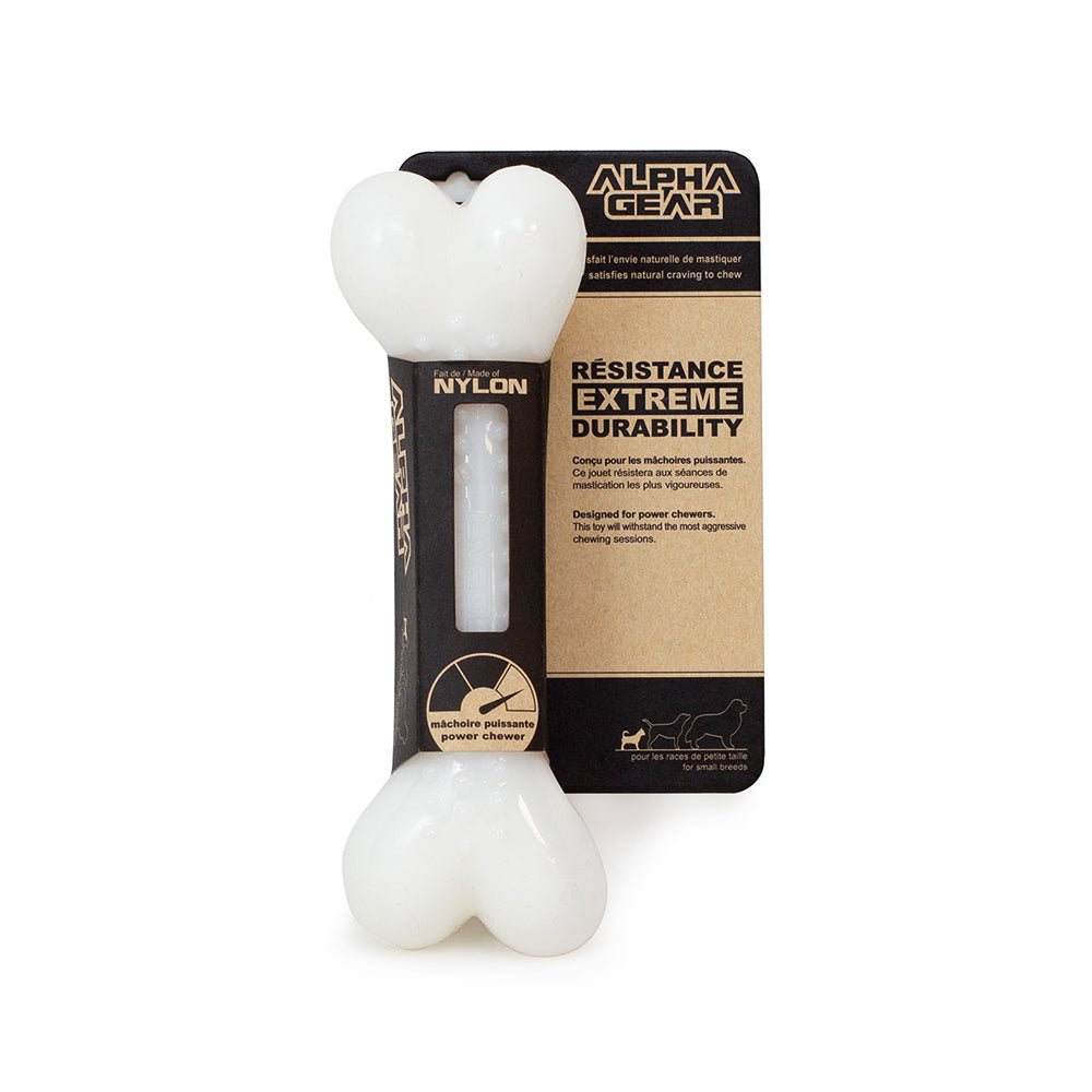 Unbreakable Nylon Dog Bone for Small Dogs | Alpha Dog